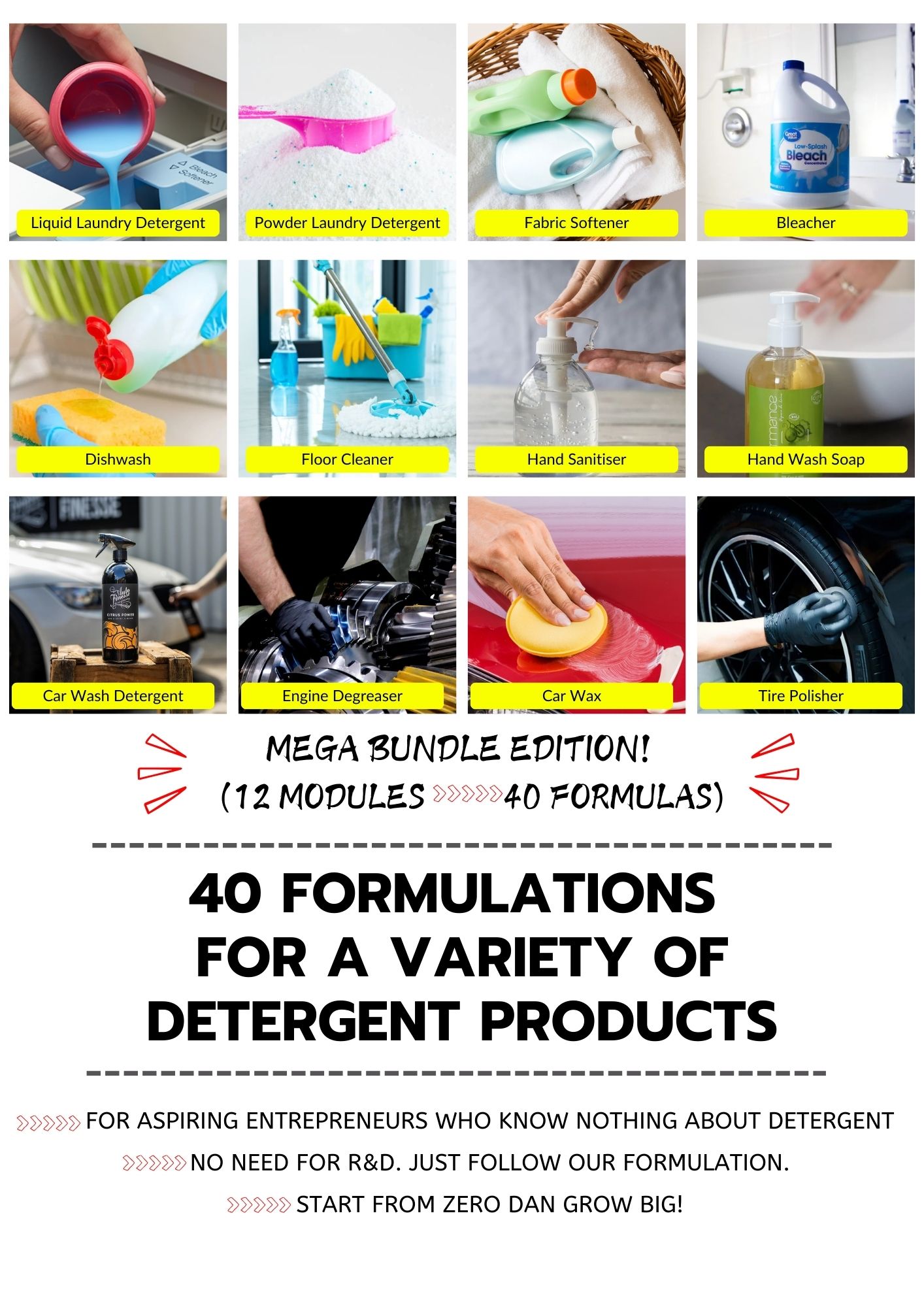 40 Formulations For a Variety of Detergent Products - Detergent Secrets
